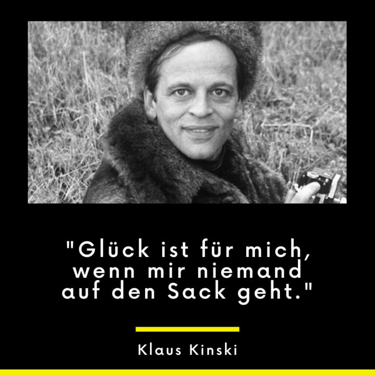 Stilvolle Klaus Kinski Zitate Ebenbild